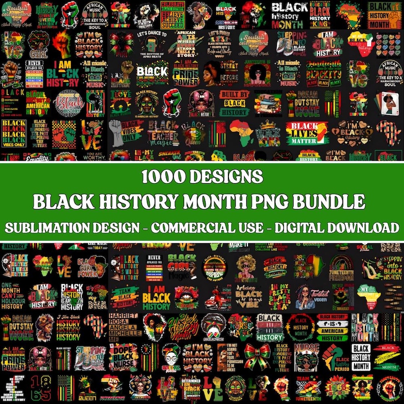 Black History Month PNG Mega Bundle: Juneteenth Designs (digital ...