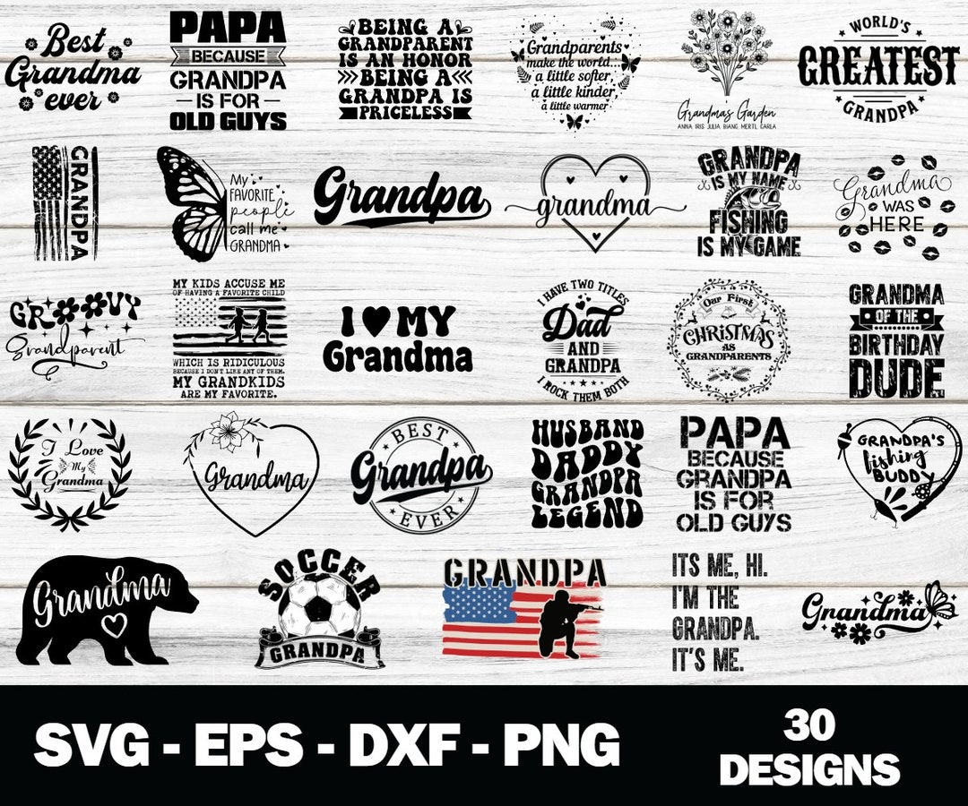Grandpa Svg Bundle, Grandpa Shirt Designs, Grandad Svg, Father's Day ...