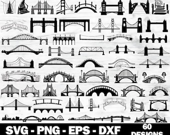 Bridge Svg Bundle, Bridge Png, Wooden Bridges Clipart, Path Svg Png ...
