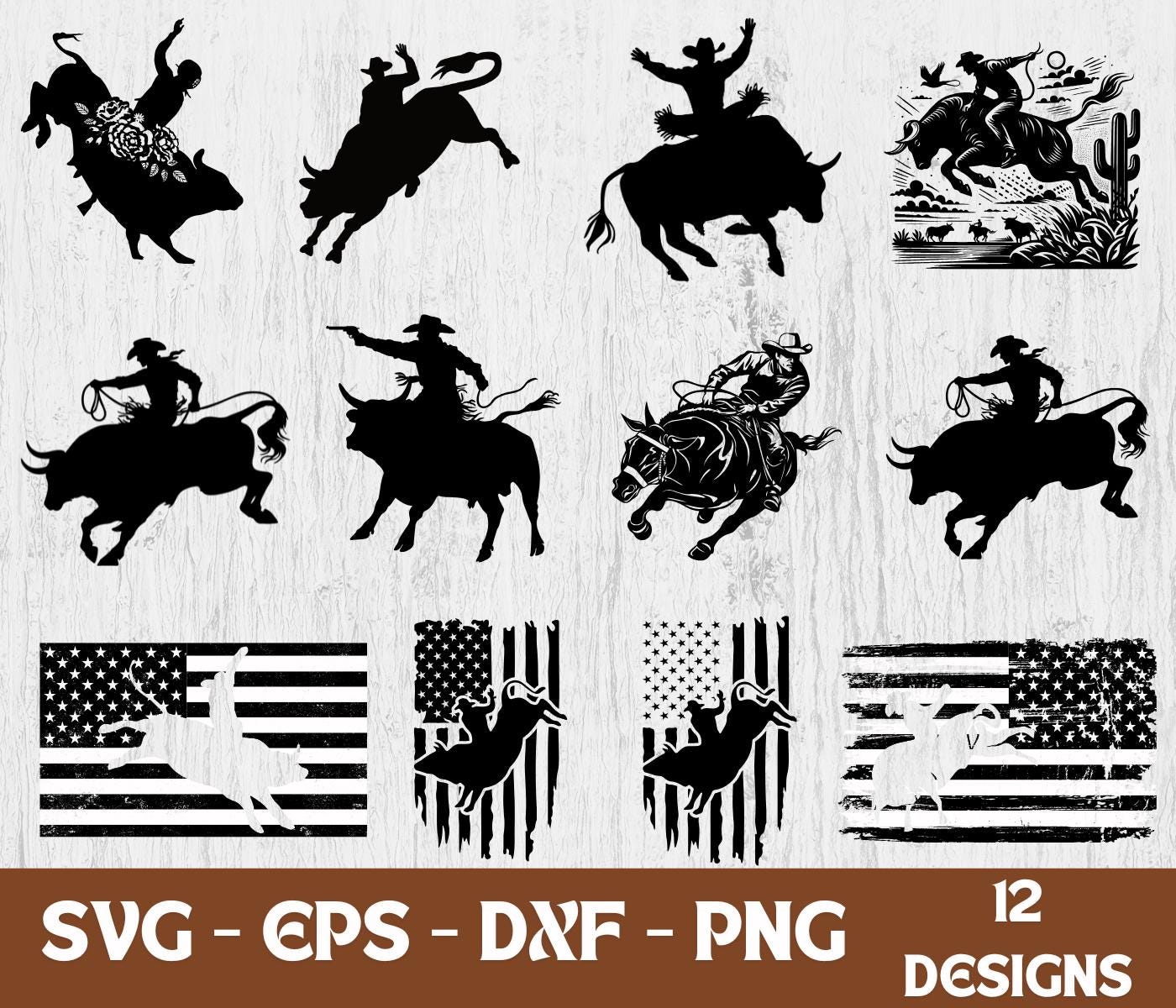 US Bull Rider Svg, Rodeo Svg, Bull Svg, Cowboy Svg, Bull Riding Svg ...