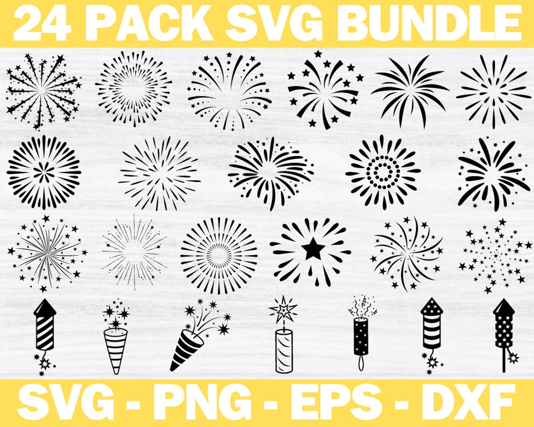 Fireworks Bundle Svg, Fireworks Svg Cut File, Fireworks Clipart ...