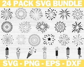 Fireworks Bundle Svg, Fireworks Svg Cut File, Fireworks Clipart ...