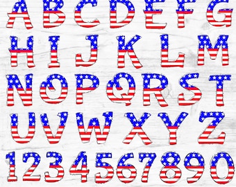 USA Flag Alphabet Svg, American Font Svg, American Flag Font Svg ...