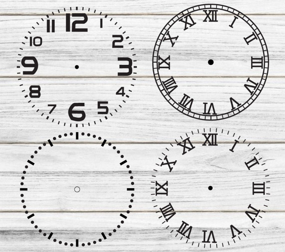 CLOCK FACE SVG Bundle, Clock Face Clipart, Clock Face Svg for Cricut ...