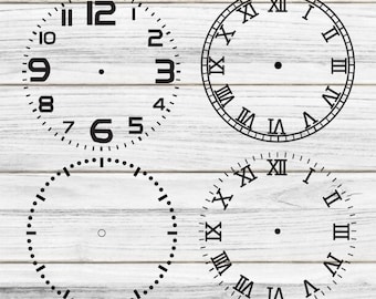 CLOCK FACE SVG Bundle, Clock Face Clipart, Clock Face Svg for Cricut ...