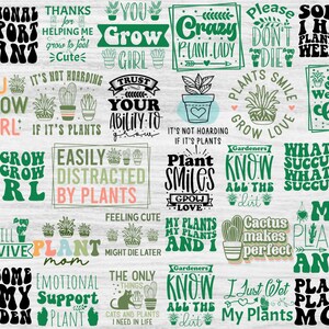Plant Lover SVG Bundle, Gardening Quotes (svg, Dxf, Eps, Png) - Etsy