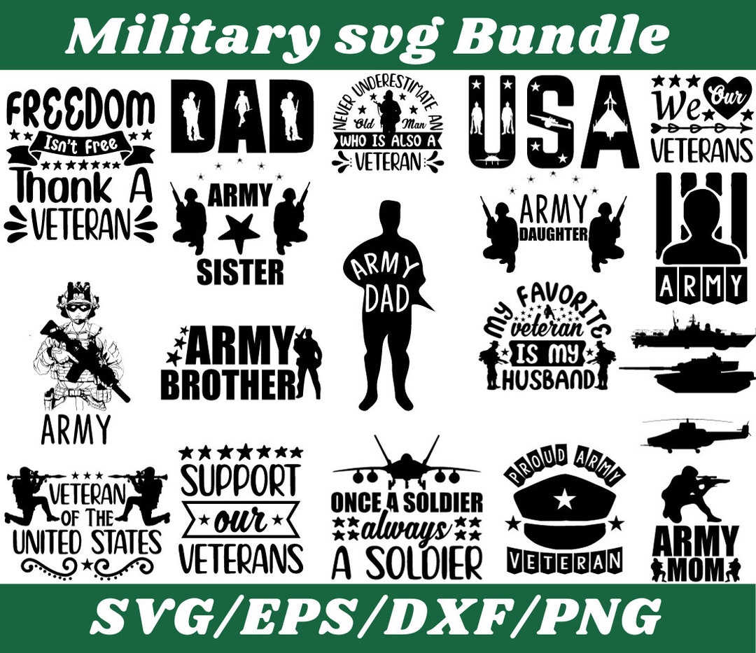 Military Svg Bundle, Soldier Svg, US Army Svg, Patriotic Svg, Digital ...