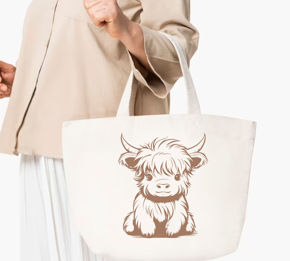 Highland Cow Svg , Cute Highland Cow Svg, Baby Highland Cow Svg ...