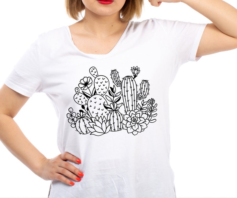 Cactus Collection SVG, Cactus SVG Bundle, Cactus Flower SVG File, Cacti ...