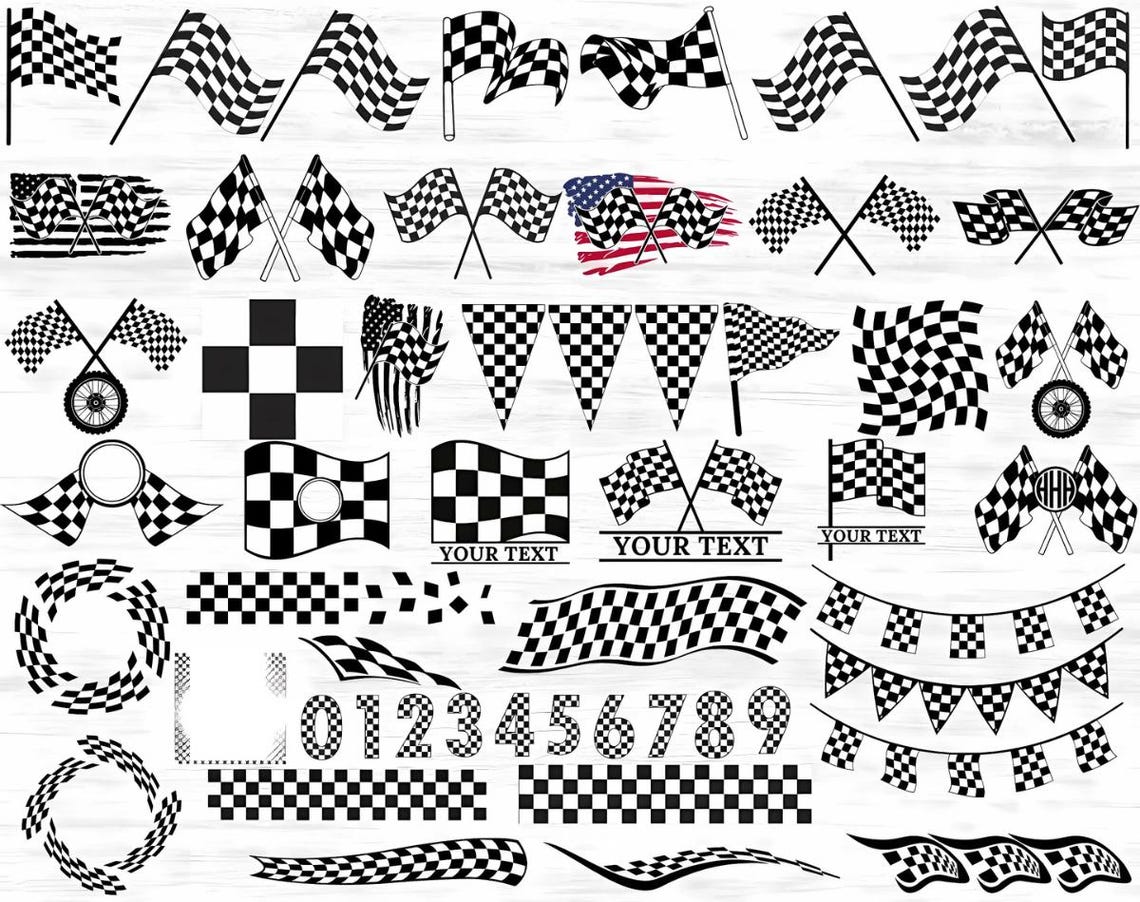 RACING FLAG SVG, Instant Download, Racing Stripes Svg, Racing Clipart ...
