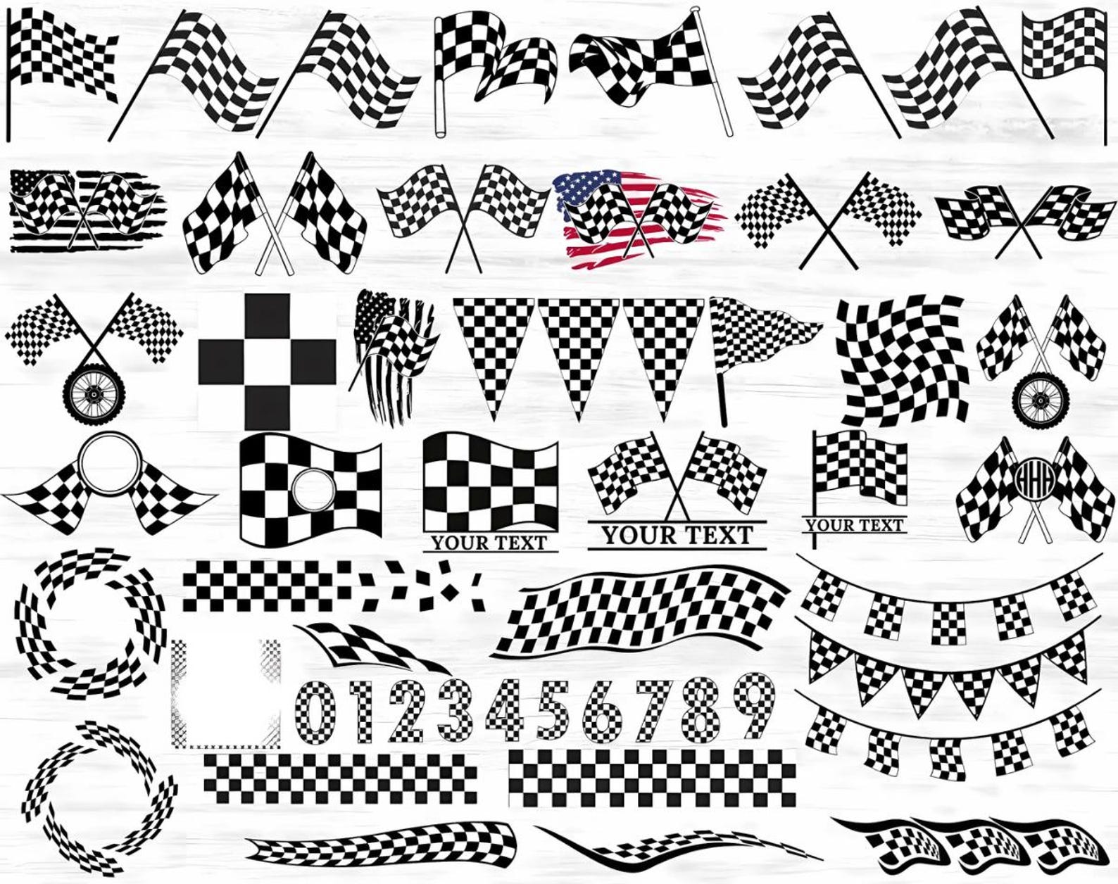 RACING FLAG SVG, Instant Download, Racing Stripes Svg, Racing Clipart ...