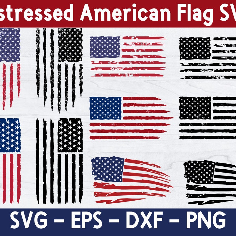 Distressed American Flag Svg - Etsy