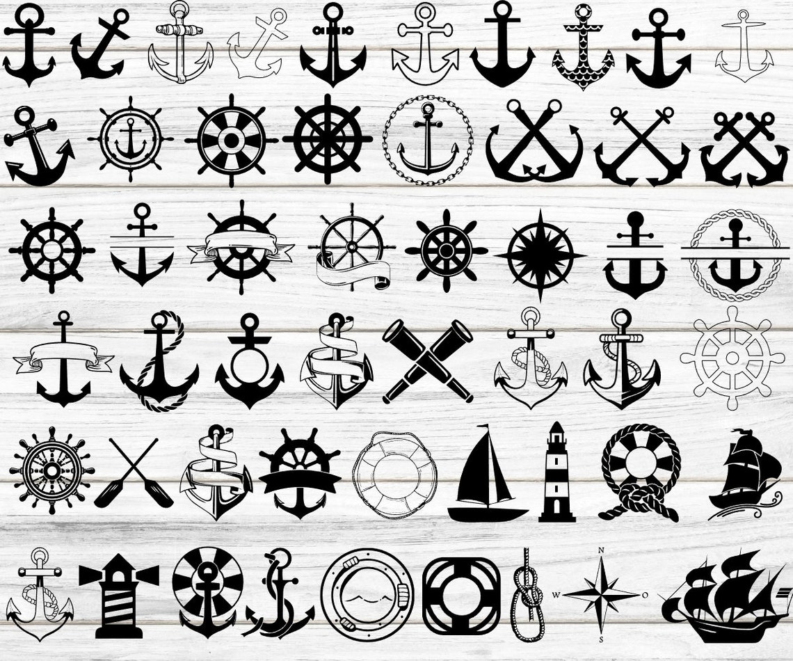 NAUTICAL SVG Nautical Bundle Svg Sailing Svg Anchor Svg Ocean Life Svg ...