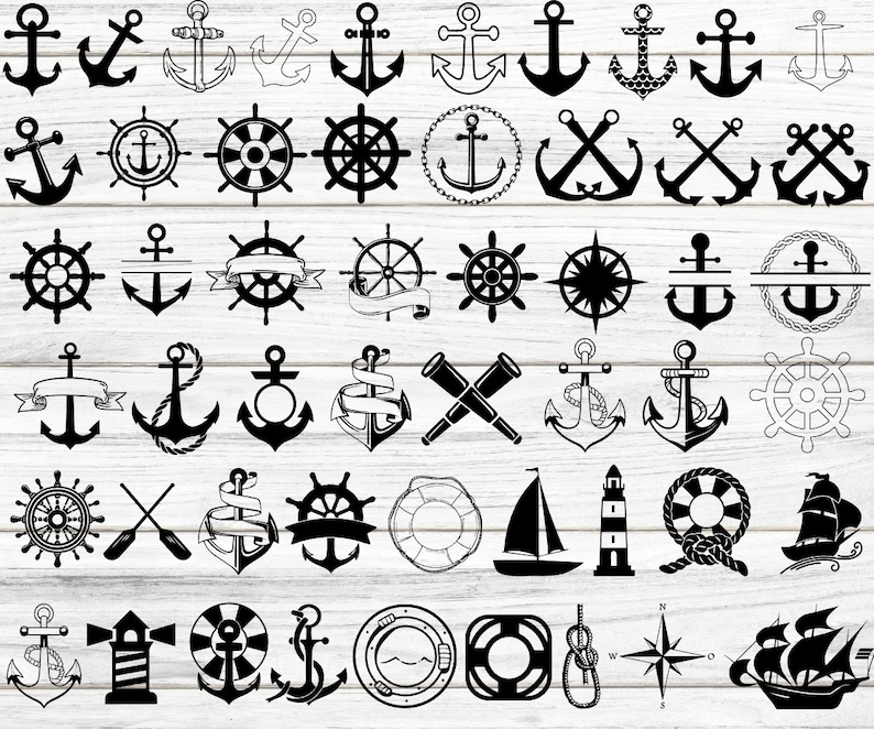 NAUTICAL SVG Nautical Bundle Svg Sailing Svg Anchor Svg Ocean Life Svg ...