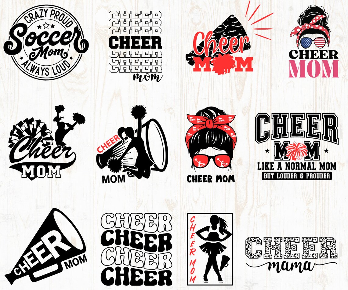 Cheer Mom Svg Bundle, Cheer Life Svg, Cheerleader Svg Files ...