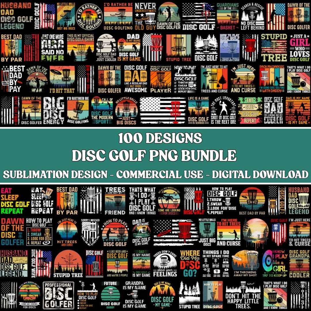 Disc Golf PNG Bundle, Funny Quotes, Outdoor Sport Art (digital File ...