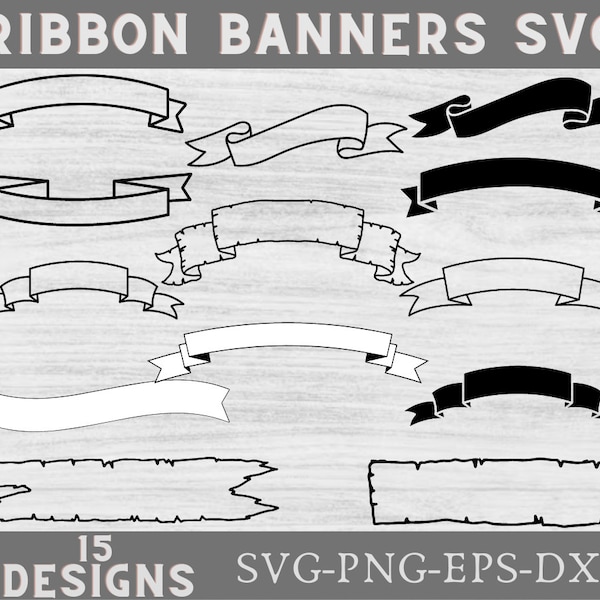 Ribbon Banner Svg - Etsy