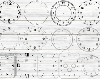 CLOCK FACE SVG Bundle, Clock Face Clipart, Clock Face Svg for Cricut ...