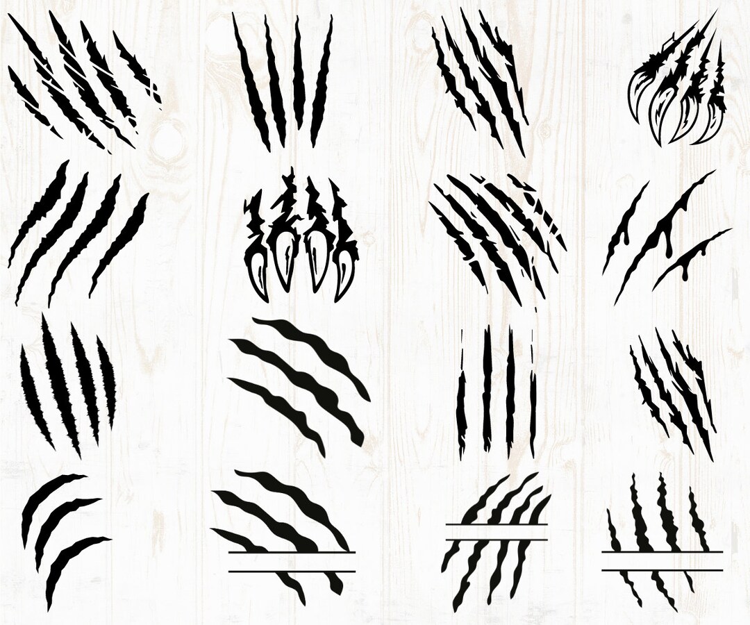 Claw Scratch SVG Bundle: Dino Marks Clipart (digital Download) - Etsy