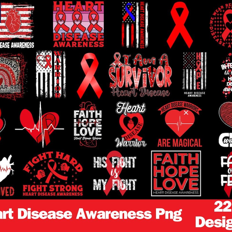 Heart Disease Flag Svg - Etsy