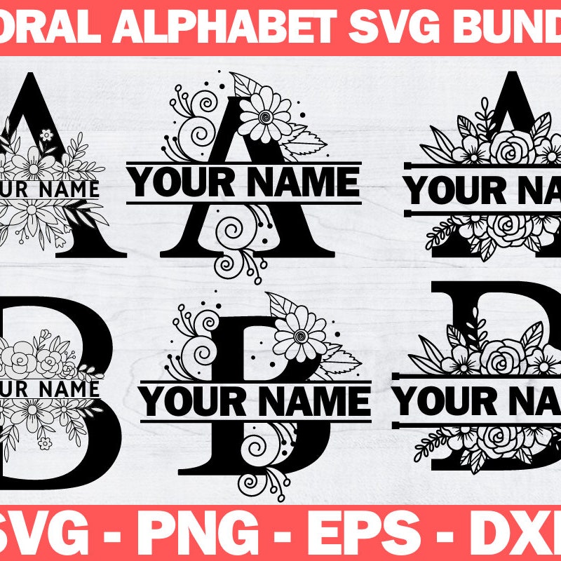 Floral Monogram - Etsy