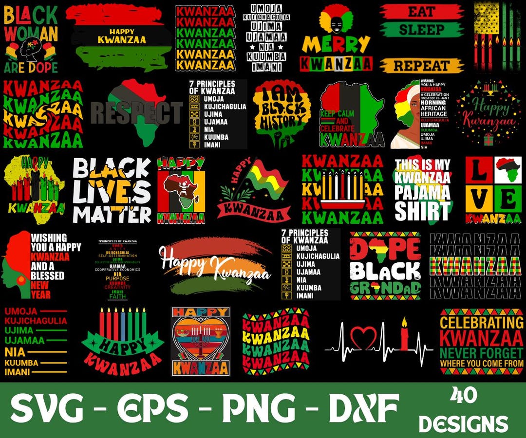 Happy Kwanzaa SVG Bundle: African Heritage Designs (digital Files) - Etsy