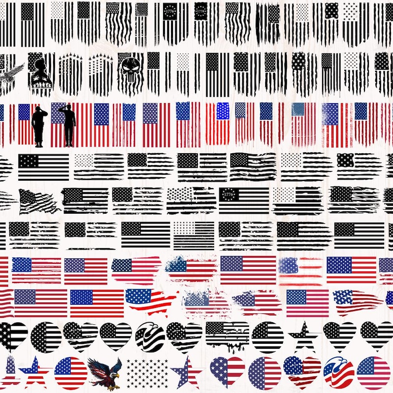 American Flag Svg - Etsy