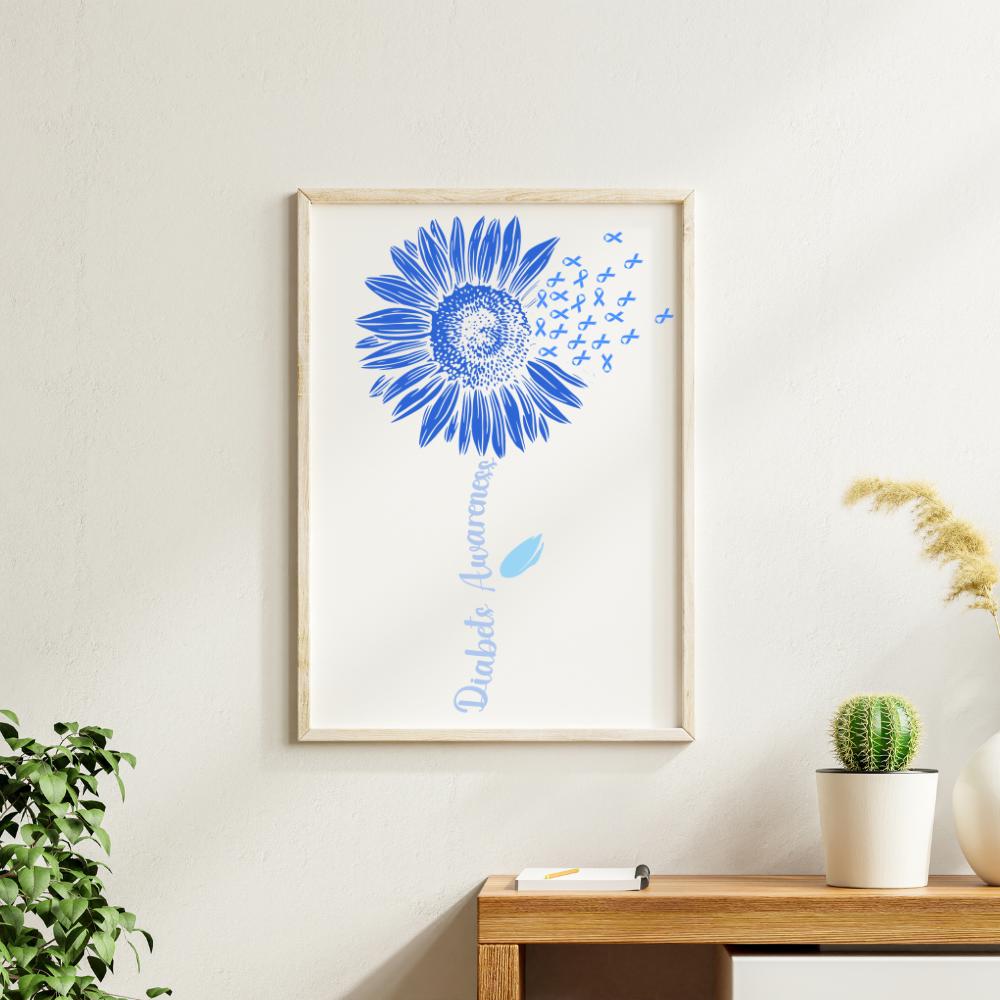100 Diabetes Awareness SVG PNG Bundle – Blue Ribbon, T1D Designs, Fight ...