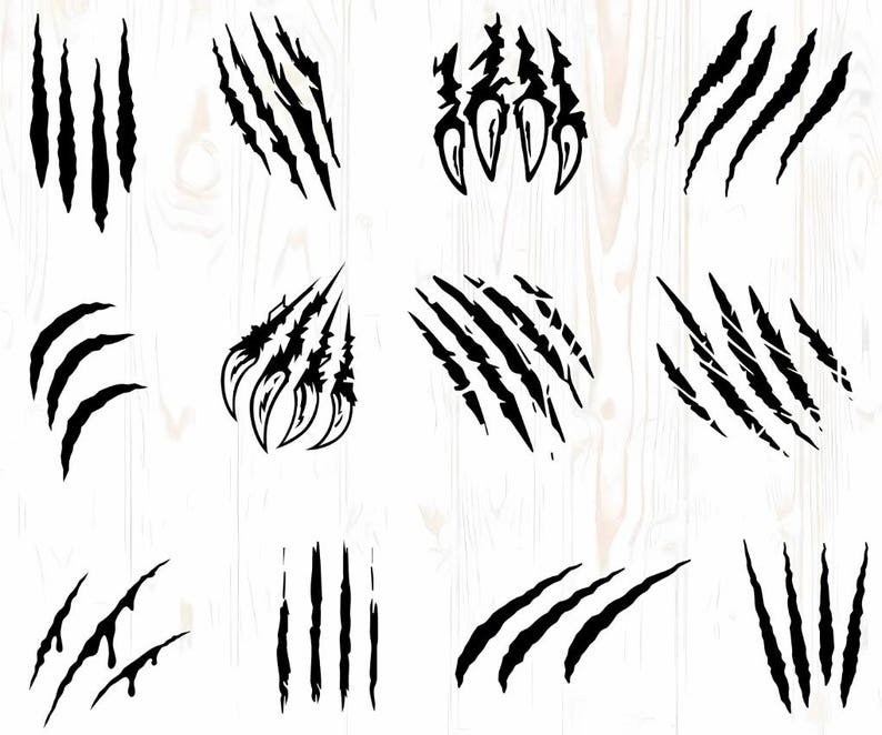 Claw Scratches SVG, Animal Scratch Cut Files (png, Eps, Dxf) - Etsy