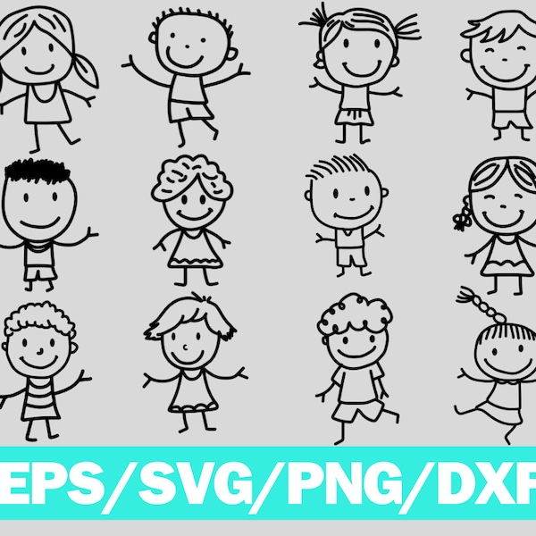 Stick Figures Svg - Etsy
