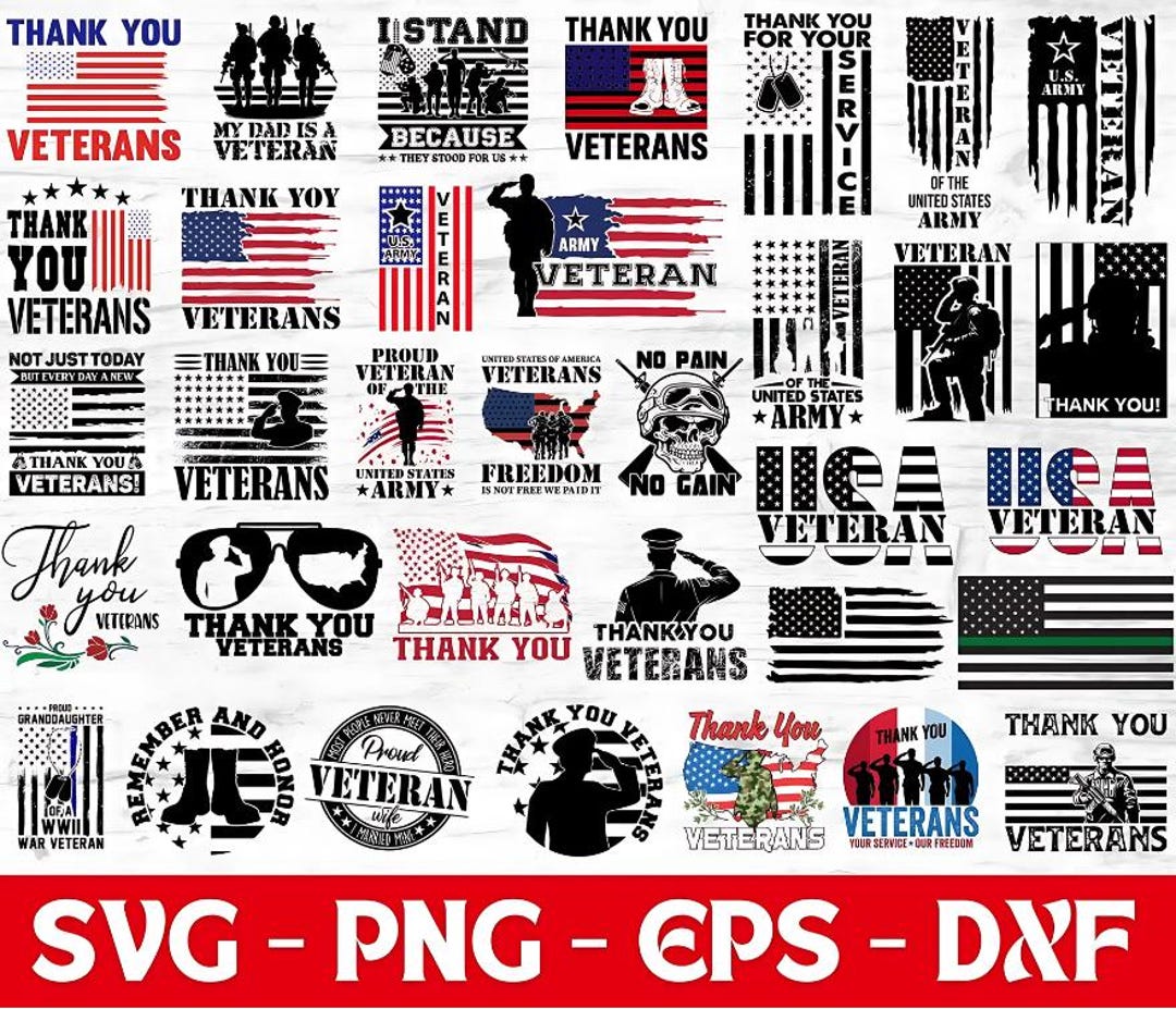 Bundle Veteran Svg, Military Svg, Patriotic Svg, Veteran Png, Soldier ...