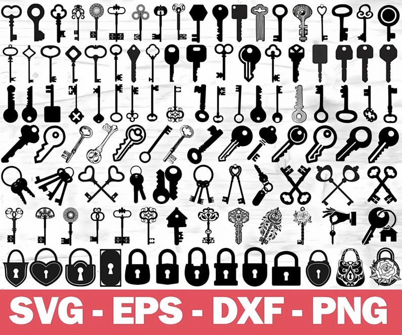 Key SVG, Key Clipart, Keys Svg Bundle, Magic Key Svg, Vintage Key Svg ...