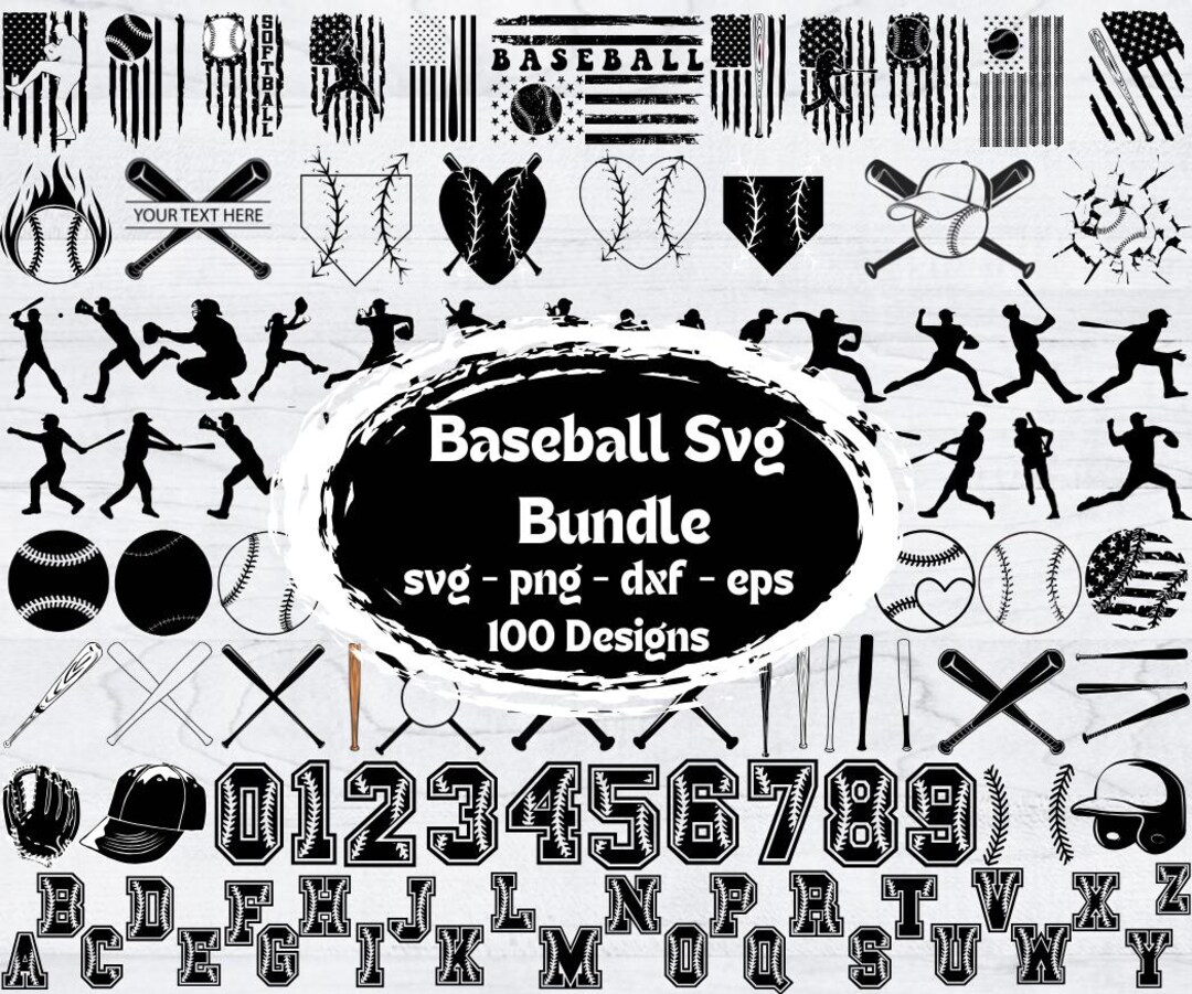 Baseball SVG Bundle: 100+ Designs, Clipart & Cut Files - Etsy