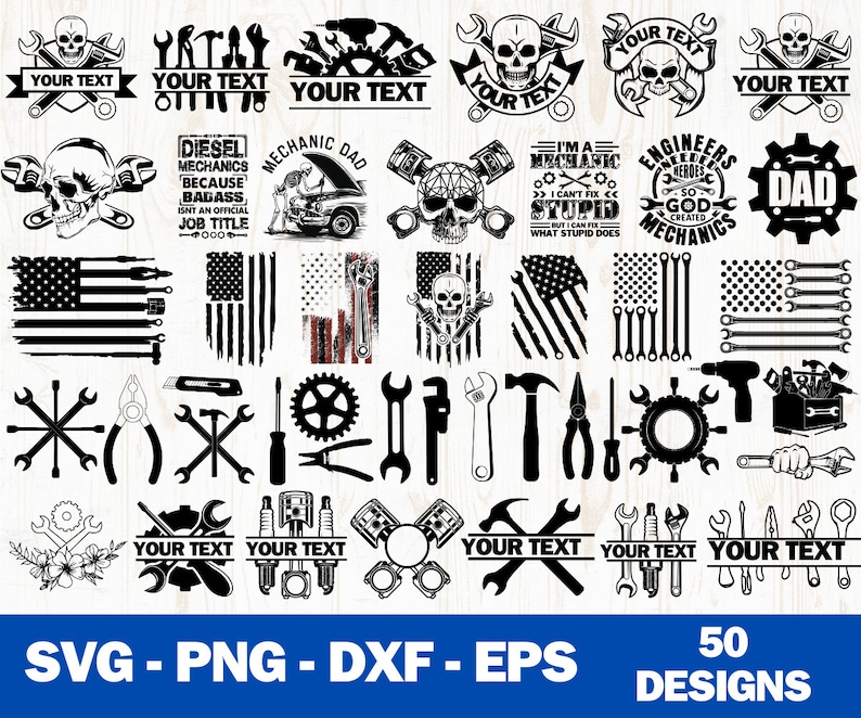 Mechanic SVG Bundle: Garage Tools, Car Repair (digital Download) - Etsy