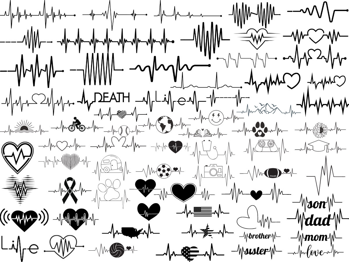HEARTBEAT SVG Bundle, HEARTBEAT Clipart, Heartbeat Svg Cut Files for ...