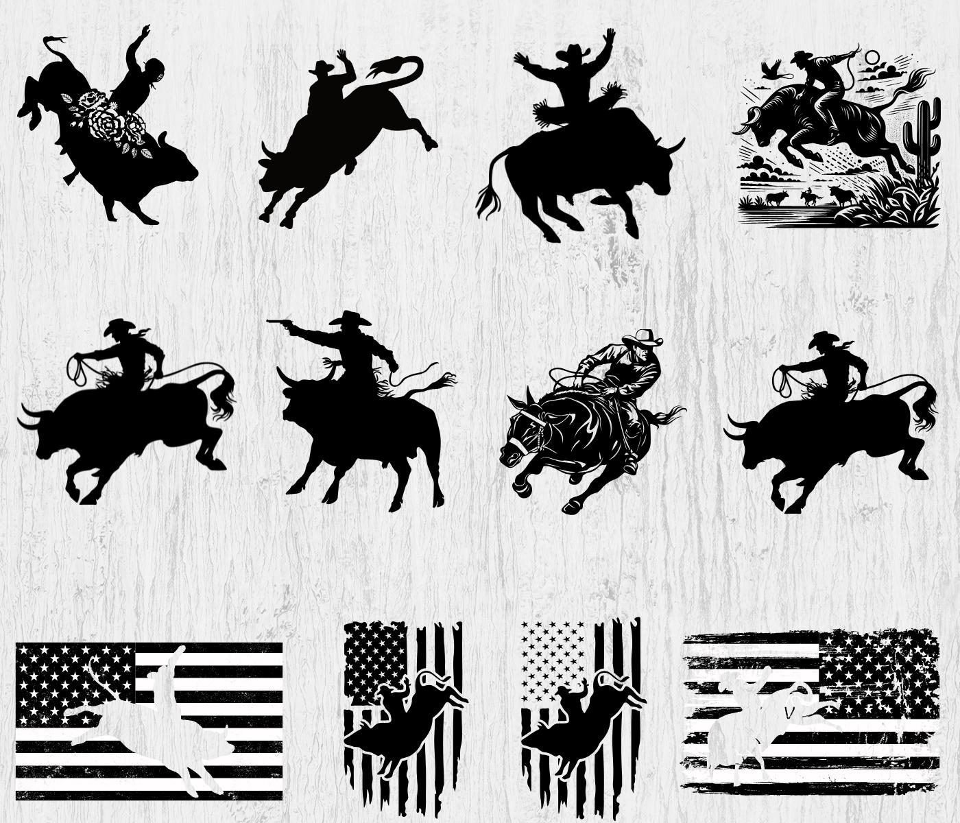 US Bull Rider Svg, Rodeo Svg, Bull Svg, Cowboy Svg, Bull Riding Svg ...