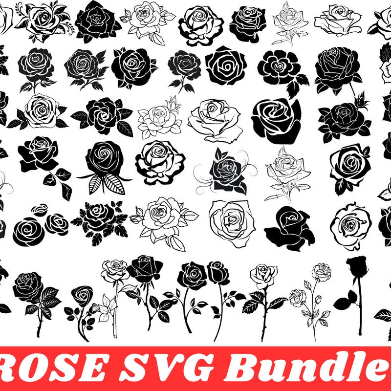 3d Rose Svg - Etsy