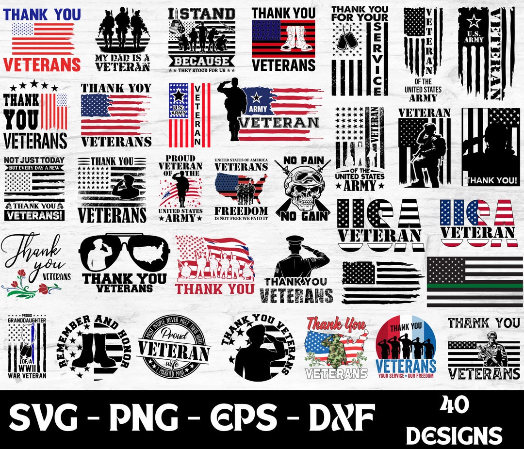Thank You Veterans Svg, Military Svg, Patriotic Svg, Veteran Png ...