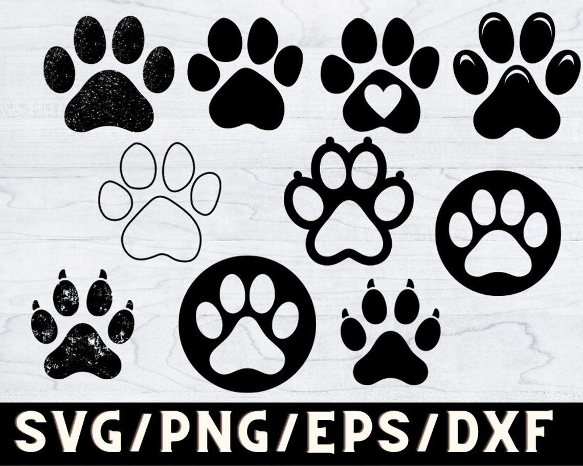 Hundepfote SVG, Tierpfote SVG, Hundefußabdruck | svg, dxf, png, eps ...