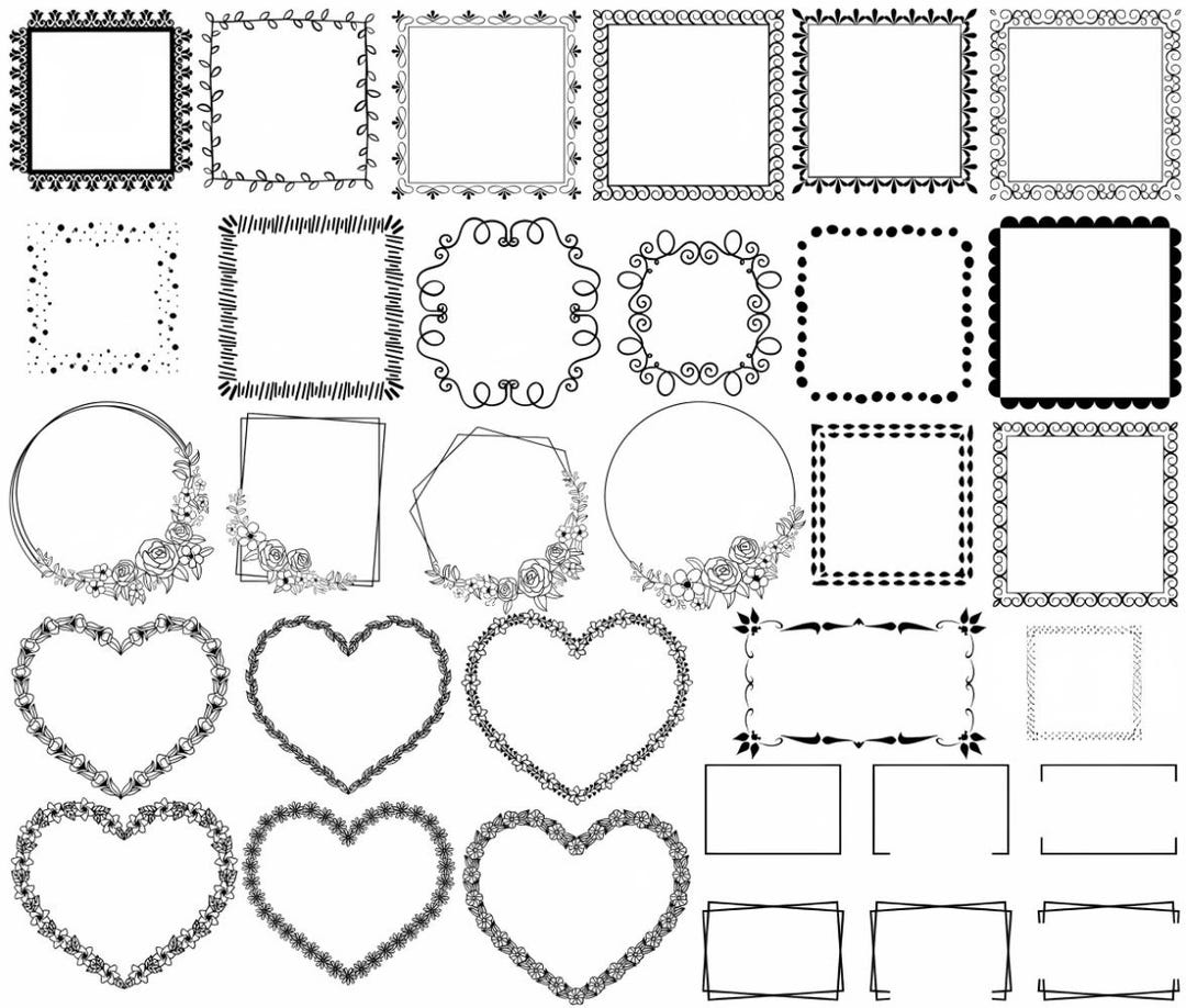 Frame SVG Bundle, Circle Frame Svg, Svg Files for Cricut,frames Svg ...