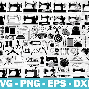 100 Sewing SVG Bundle / Sewing Machine Svg / Seamstress Svg / Tailor ...
