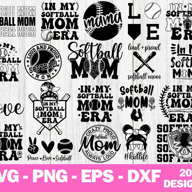 Softball Svg Files - Etsy
