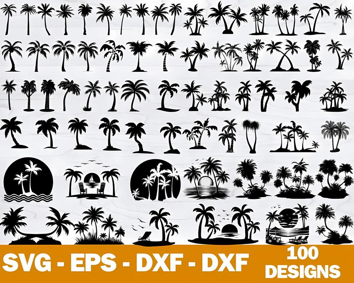 Palm Tree SVG Bundle Palm Tree PNG Bundle Palm Tree Clipart Palm Tree SVG Cut Files for Cricut ...