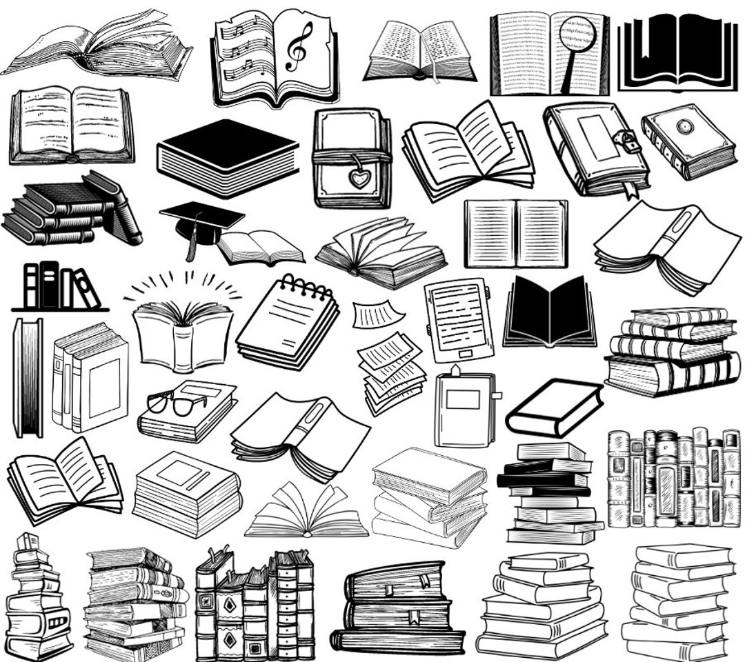Books SVG Cut Files, Reading (svg, Png, Eps, Dxf) - Etsy