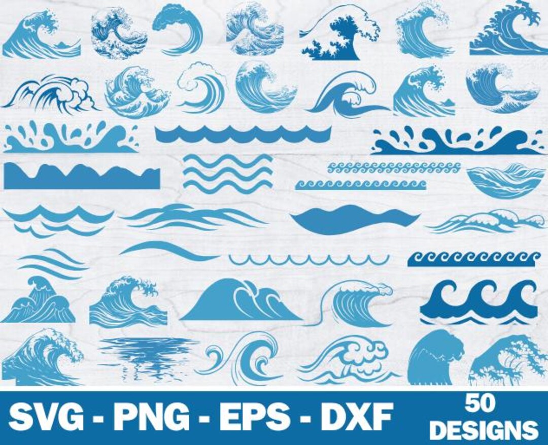 Wave Svg, Waves Svg, Wave Svg Bundle, Beach Svg, Ocean Svg, Water Svg ...