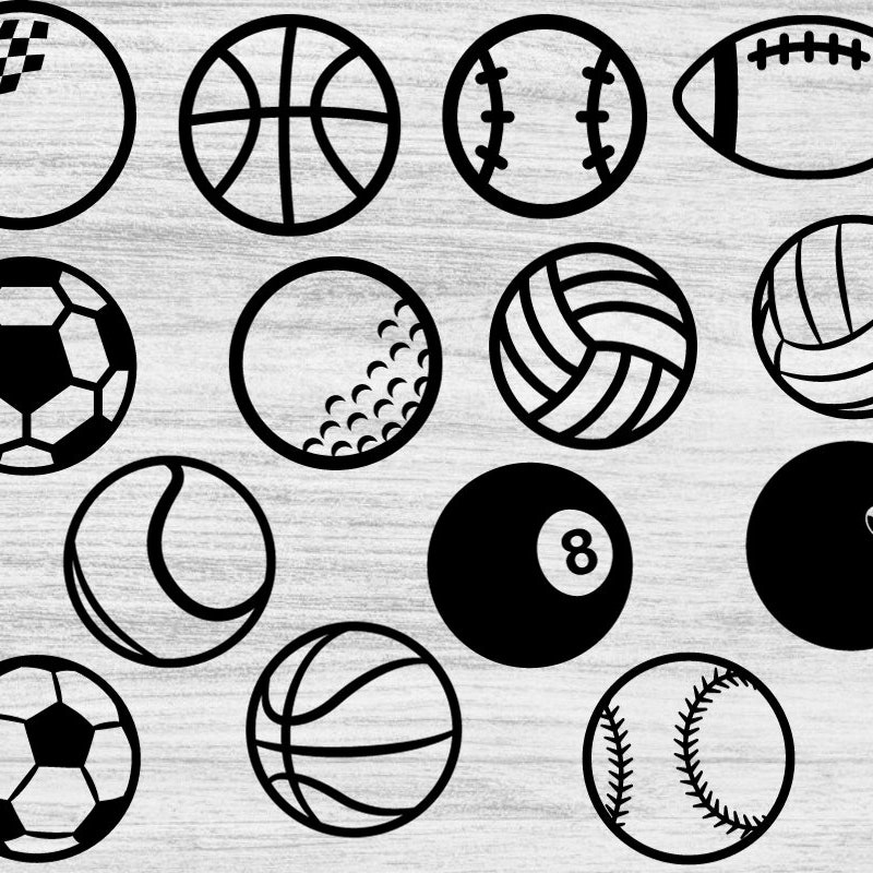 Sports Balls Svg - Etsy