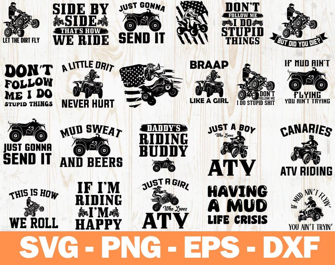 ATV SVG Bundle, Quad SVG Bundle, Quad Cricut, 4 Wheeler SVG, Quad-Shirt ...