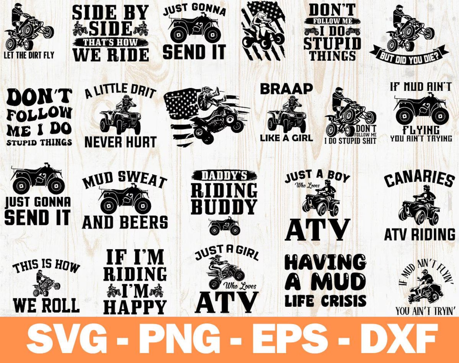 ATV SVG Bundle, Quad SVG Bundle, Quad Cricut, 4 Wheeler SVG, Quad-Shirt ...