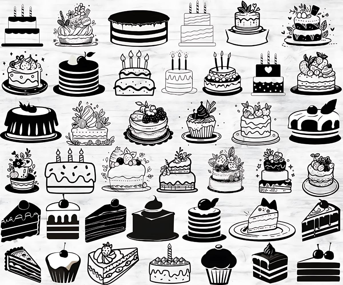 Cake Svg, Cakes Cricut, Dessert Svg, Birthday Cut File, Cake Svg Bundle ...