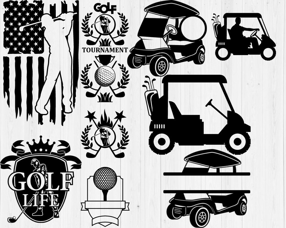 Golf Svg Bundle, Golf Monogram Svg, Split Monogram Svg, Golf Name Frame ...